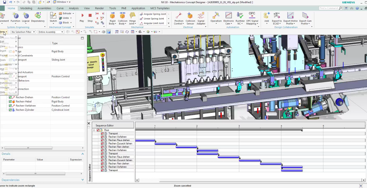 NX Mechatronic Concept Designer (MCD) - NG Engineering